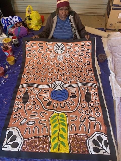 Deborah Nangala | Travelling Towards Kintore NT 2020 (2020) | MutualArt