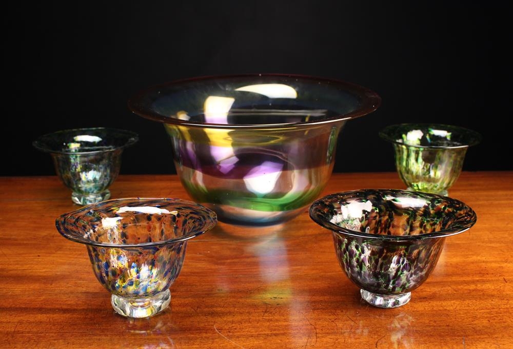 Jane Charles | A Group of Five Jane Charles Studio Glass Bowls with out ...