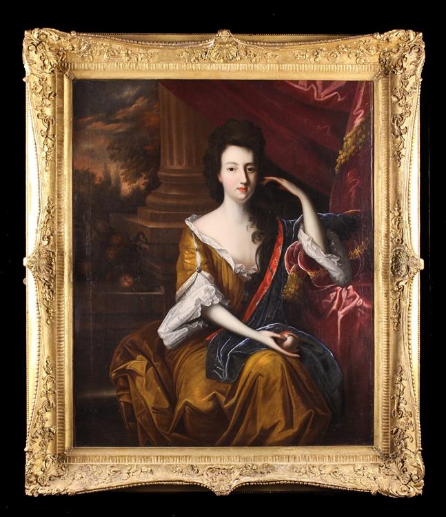 Simon Pietersz Verelst | Three-quarter Length Portrait of a Lady sat ...