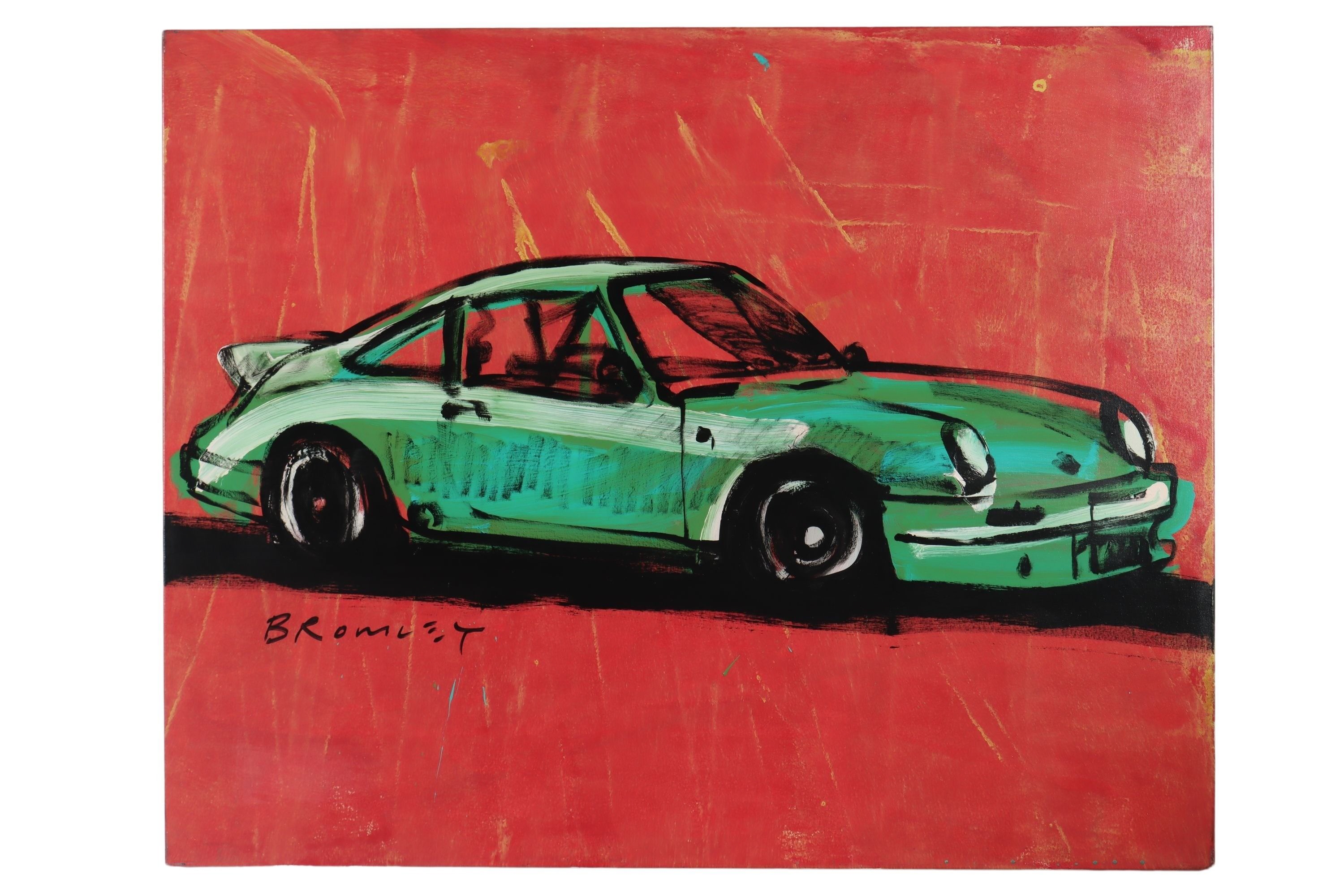 David Bromley | Porsche Car in Green | MutualArt