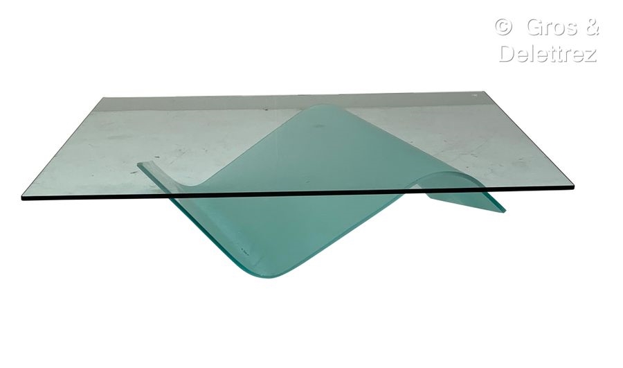 Contemporary School | Glass coffee table | MutualArt