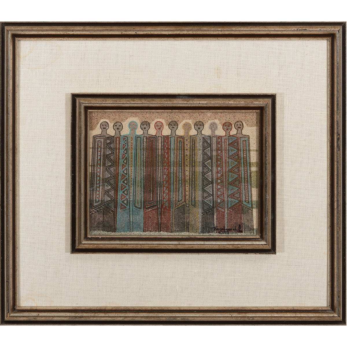 Helen Hardin | Tsa-Sah-Wee-Eh figural katsina painting (1977) | MutualArt