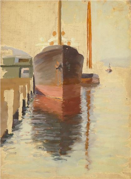 Myra Albert Wiggins | Ships in Harbor | MutualArt