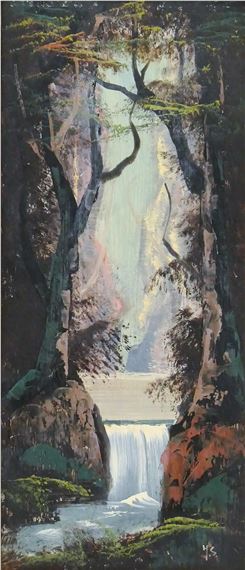 Howard Sewall | Waterfall with Trees | MutualArt