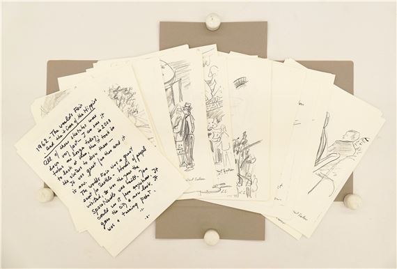 Lisel Salzer | 1962 Worlds Fair and Hippies Sketches (1962) | MutualArt