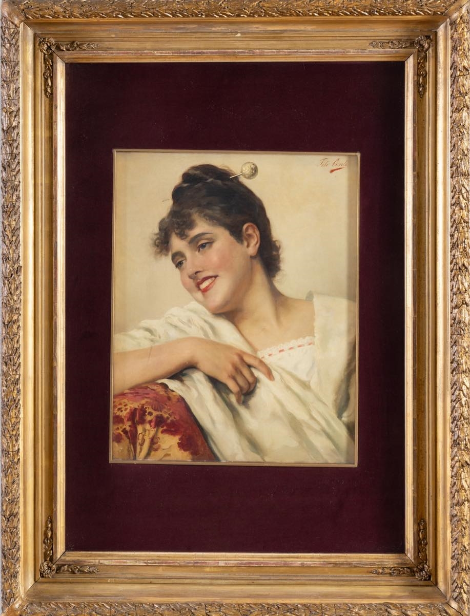 Tito Conti | Ritratto di fanciulla | MutualArt