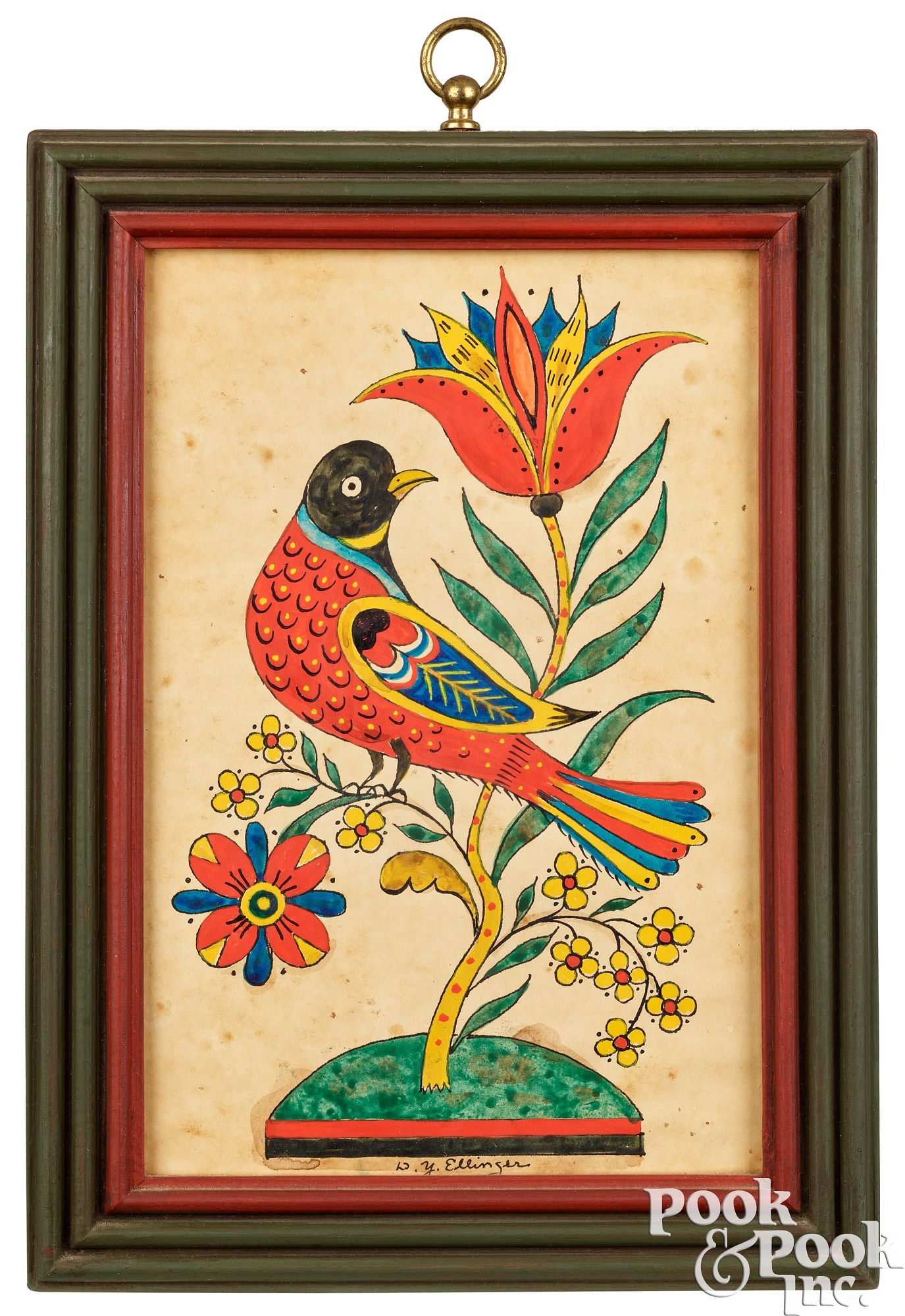 David Ellinger | Fraktur drawing | MutualArt