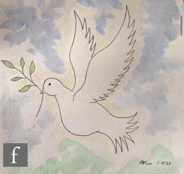 Pam Goss | Dove with an olive branch | MutualArt