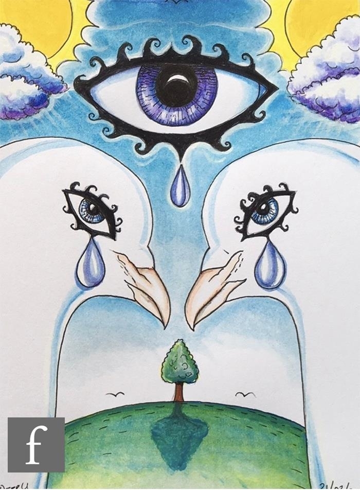 Spencer Derry | Crying Doves with a crying eye | MutualArt