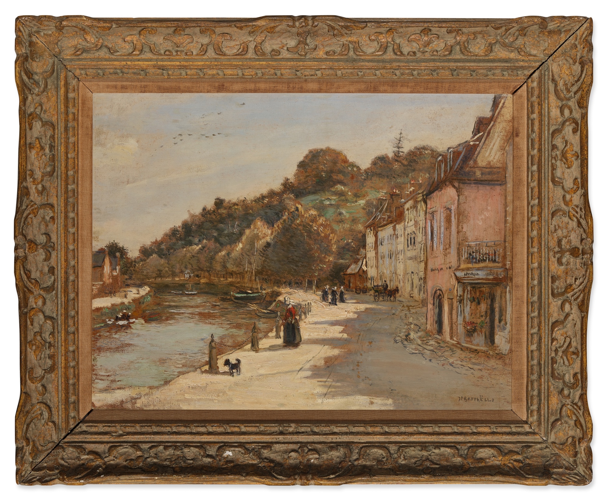 Jean-François Raffaëlli | Figures on a Quai Beside a River an | MutualArt