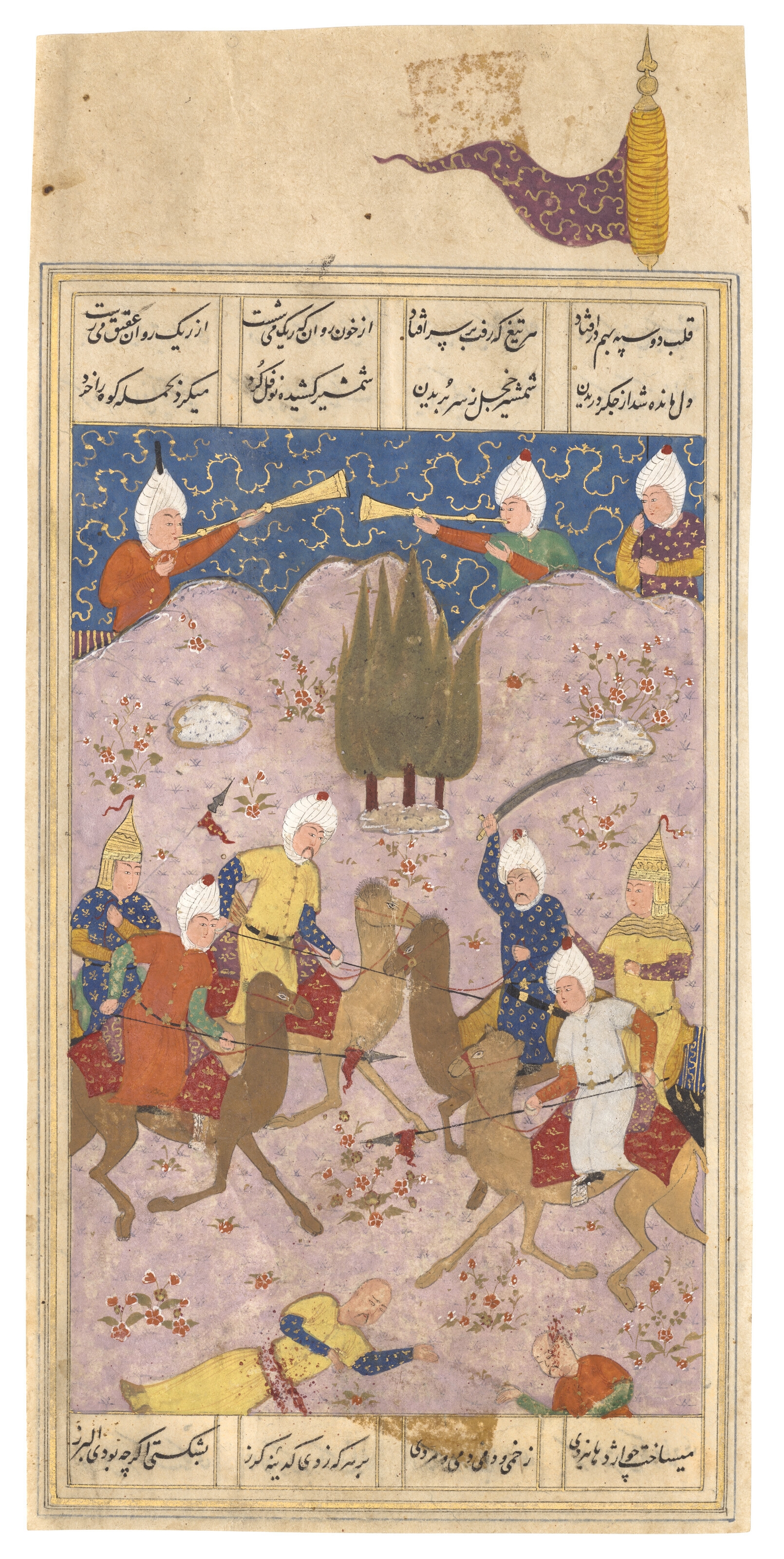 Safavid School, 16th Century | TWO ILLUSTRATED FOLIOS FROM A KHAMSA OF ...