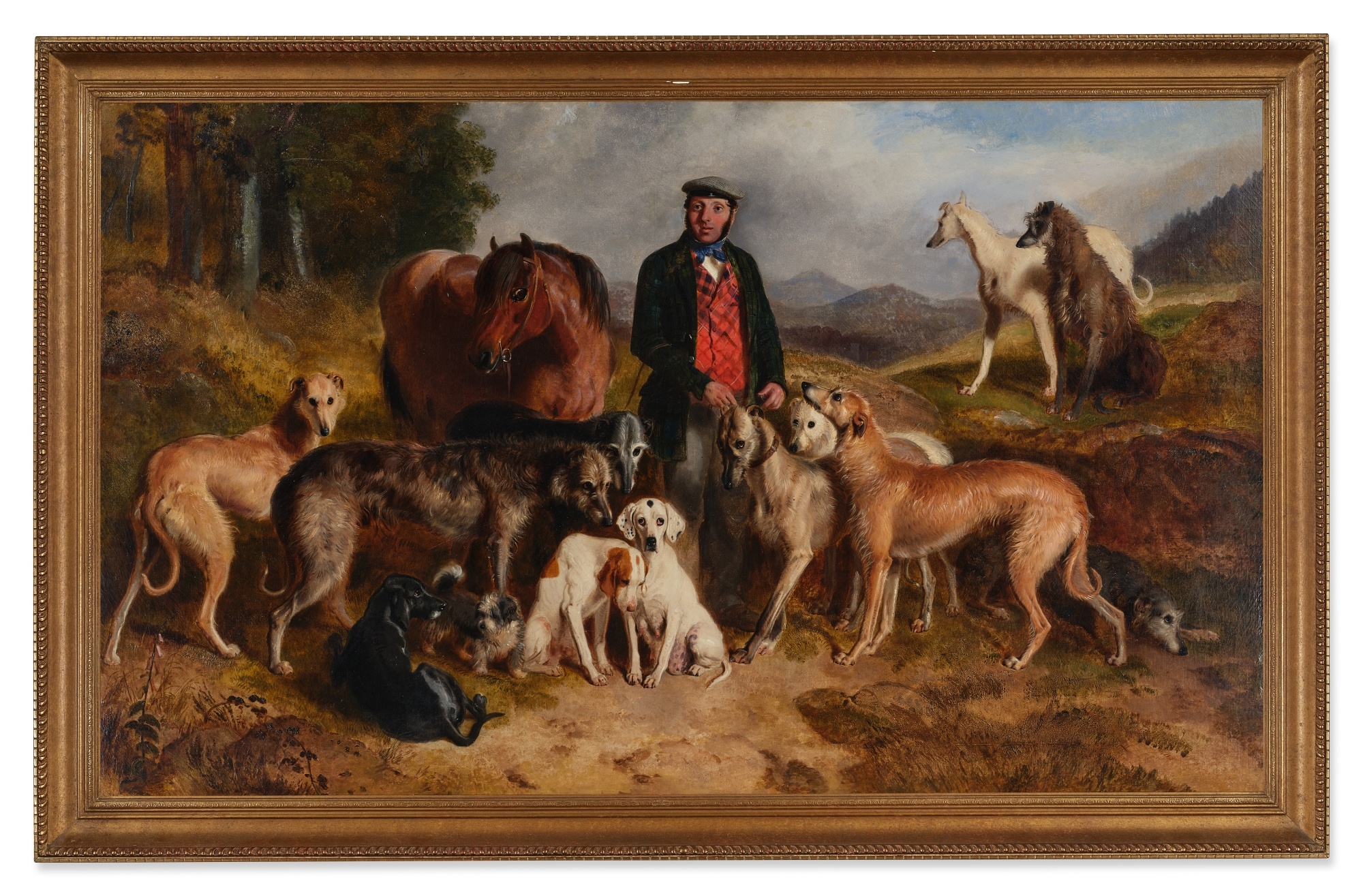 Edward Walter Webb | A Keeper and His Hounds in the Scottish | MutualArt