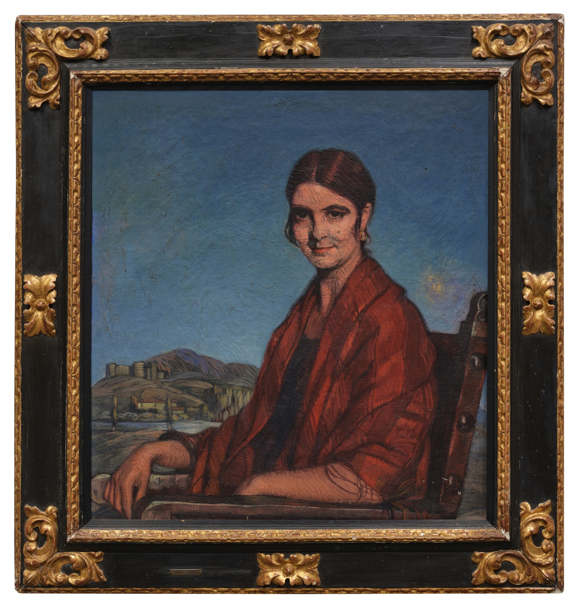 Ignacio Zuloaga y Zabaleta | Portrait of Lolita Penaud with Red Shawl ...