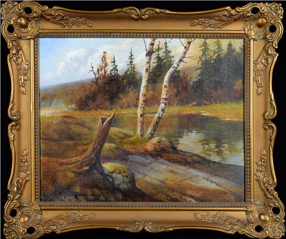 Ejnar Kohlmann | Birch trees in landscape | MutualArt