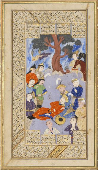 Mu'in Musavvir | ISKANDAR COMFORTS THE DYING DARA | MutualArt