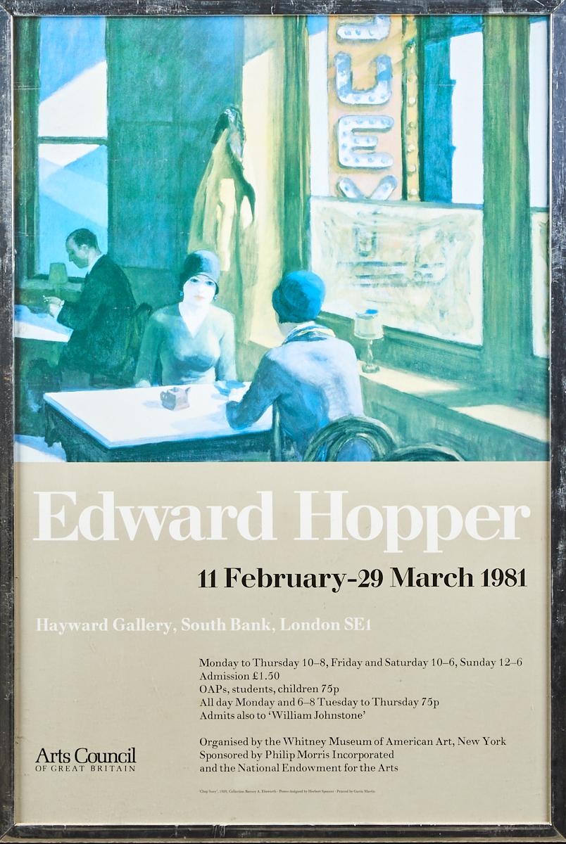 Edward Hopper | An Original Edward Hopper Exhibition Poster c.1981 ...