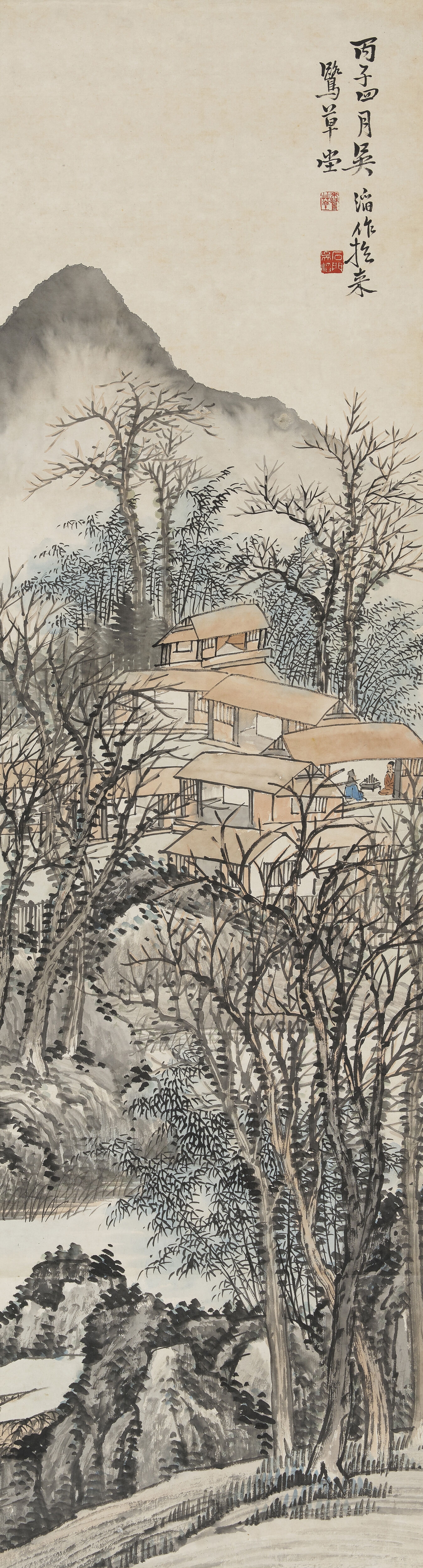 Wu Tao | Mountain Dwelling Gossip (1876) | MutualArt