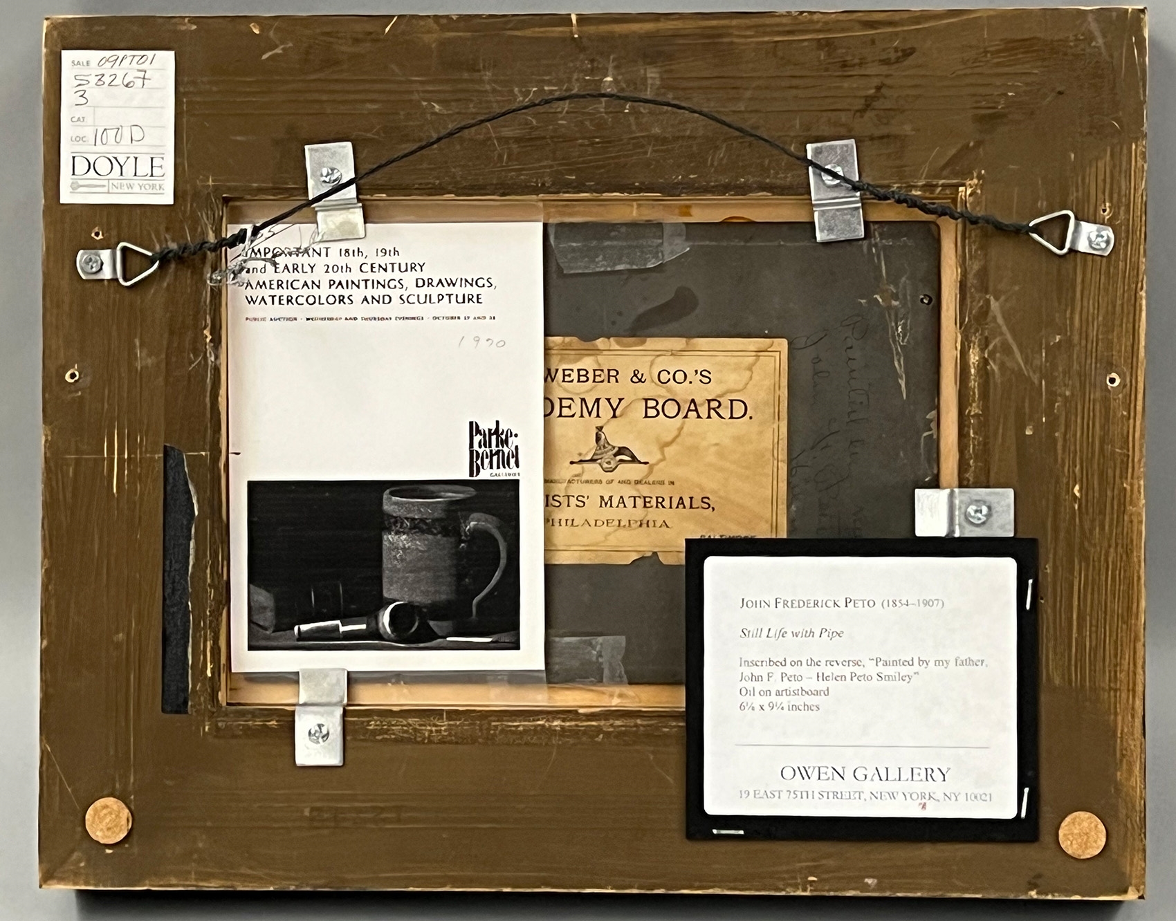 John Frederick Peto | still life with pipe | MutualArt