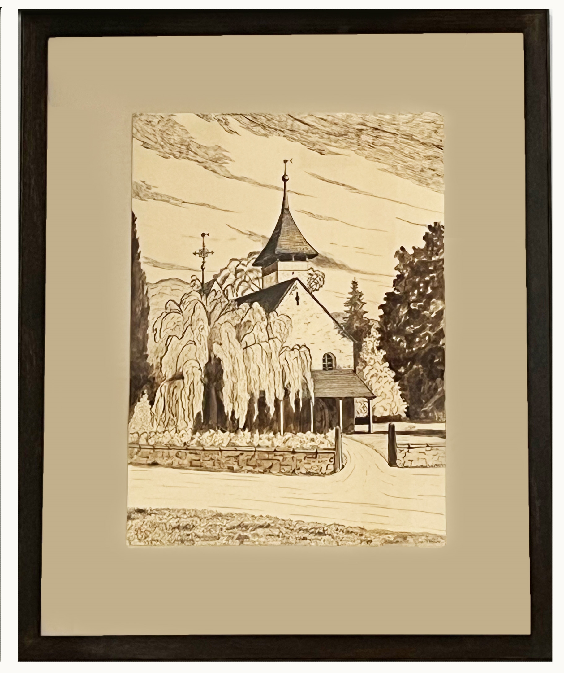 Charles Ephraim Burchfield | New England country church with weeping ...