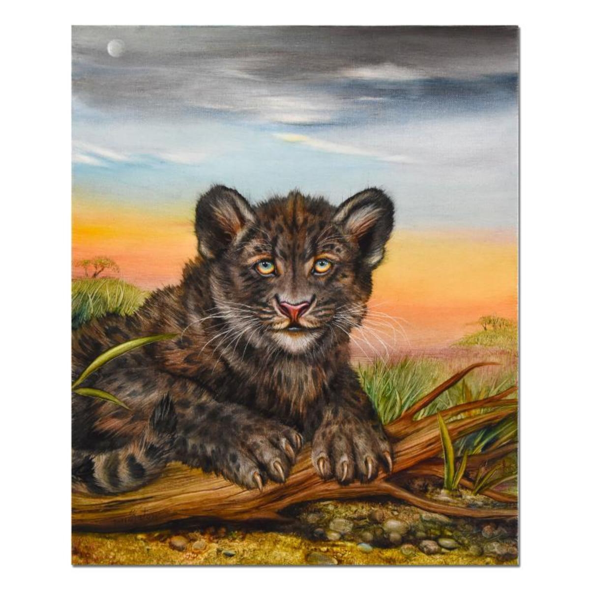Martin Katon | Black Leopard Cub | MutualArt