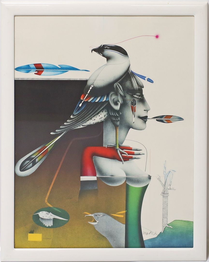 Paul Wunderlich | Im Schatten deiner Flügel, Jagdvogel, Paradiesvogel ...