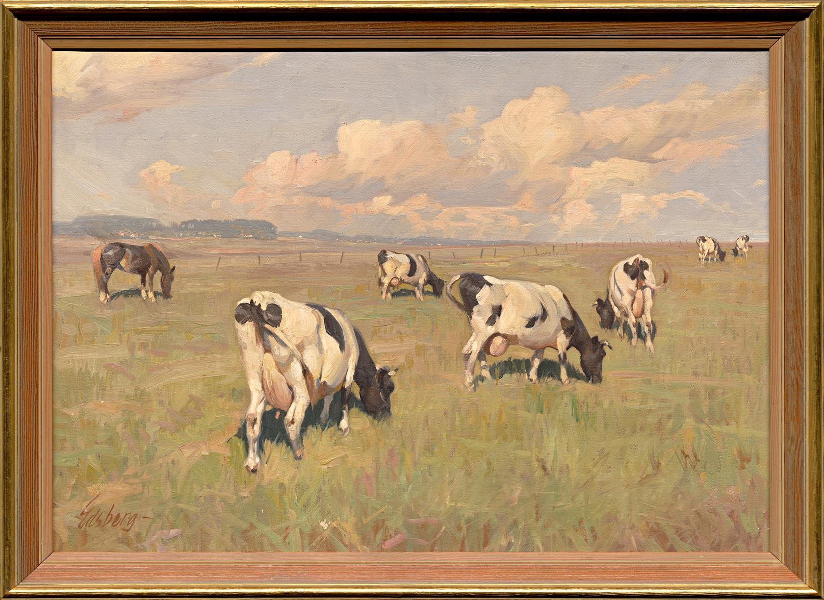 Knud Edsberg | KRÁVY NA PASTVĚ | MutualArt