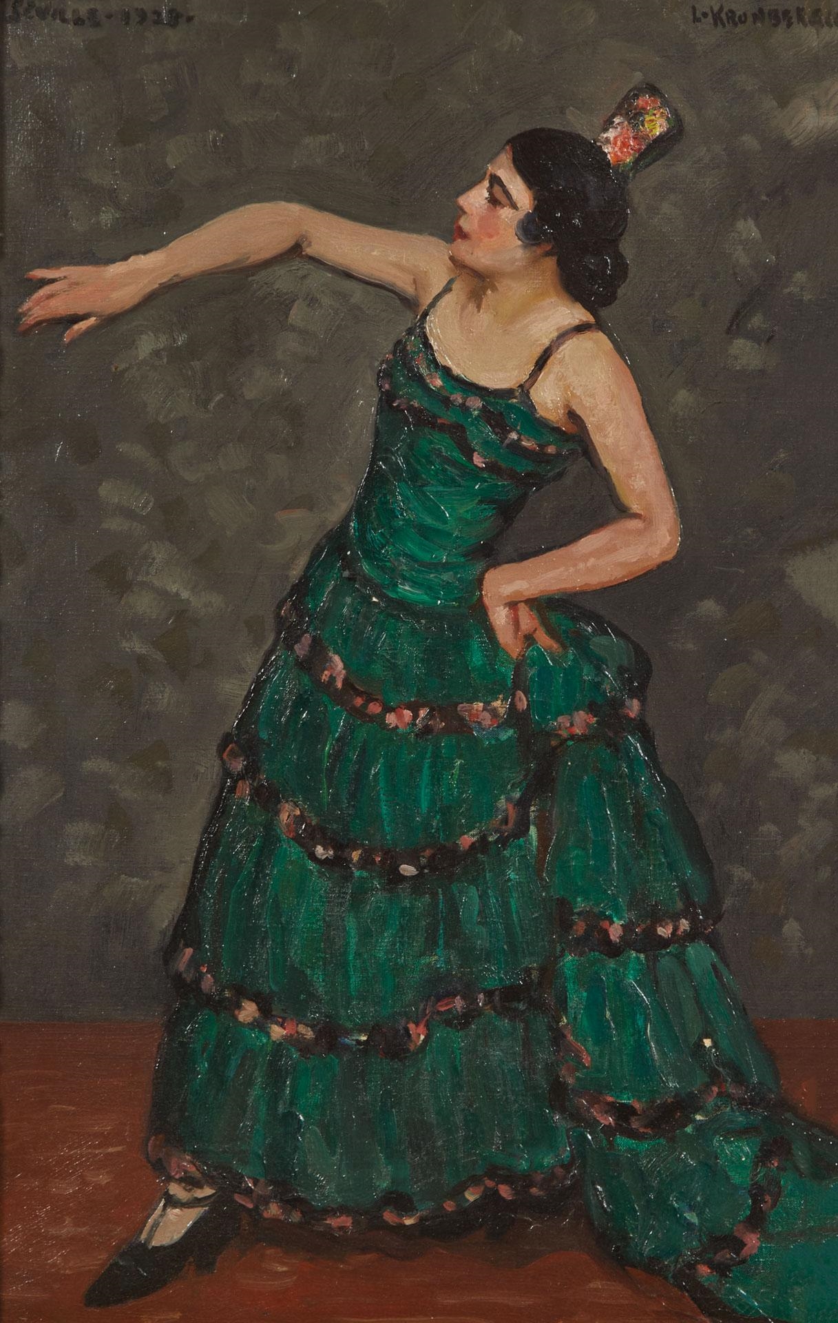 Louis Kronberg | Maria, danseuse de Flamenco espagnole, Séville, 1928 (1928) | MutualArt