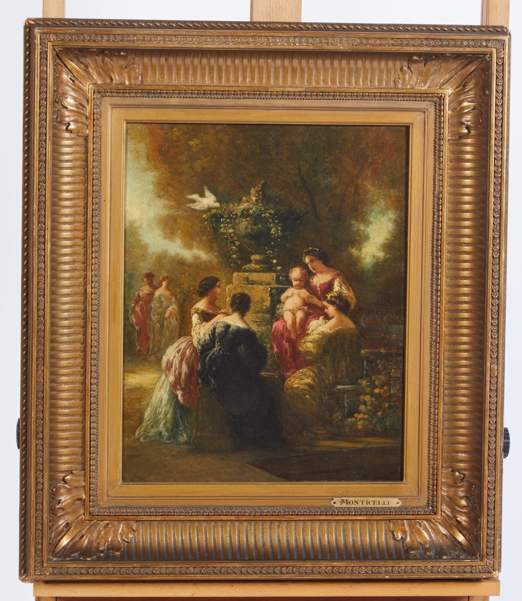 Adolphe Joseph Thomas Monticelli | Femmes admirant le bébé | MutualArt