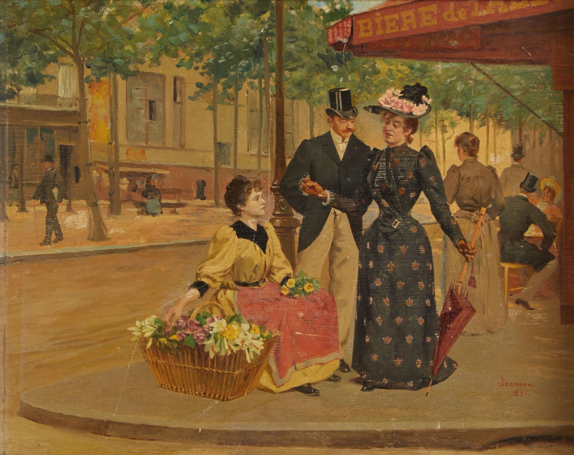 Etienne Albert Eugène Joannon-Navier | La marchande de fleurs, 1891 ...
