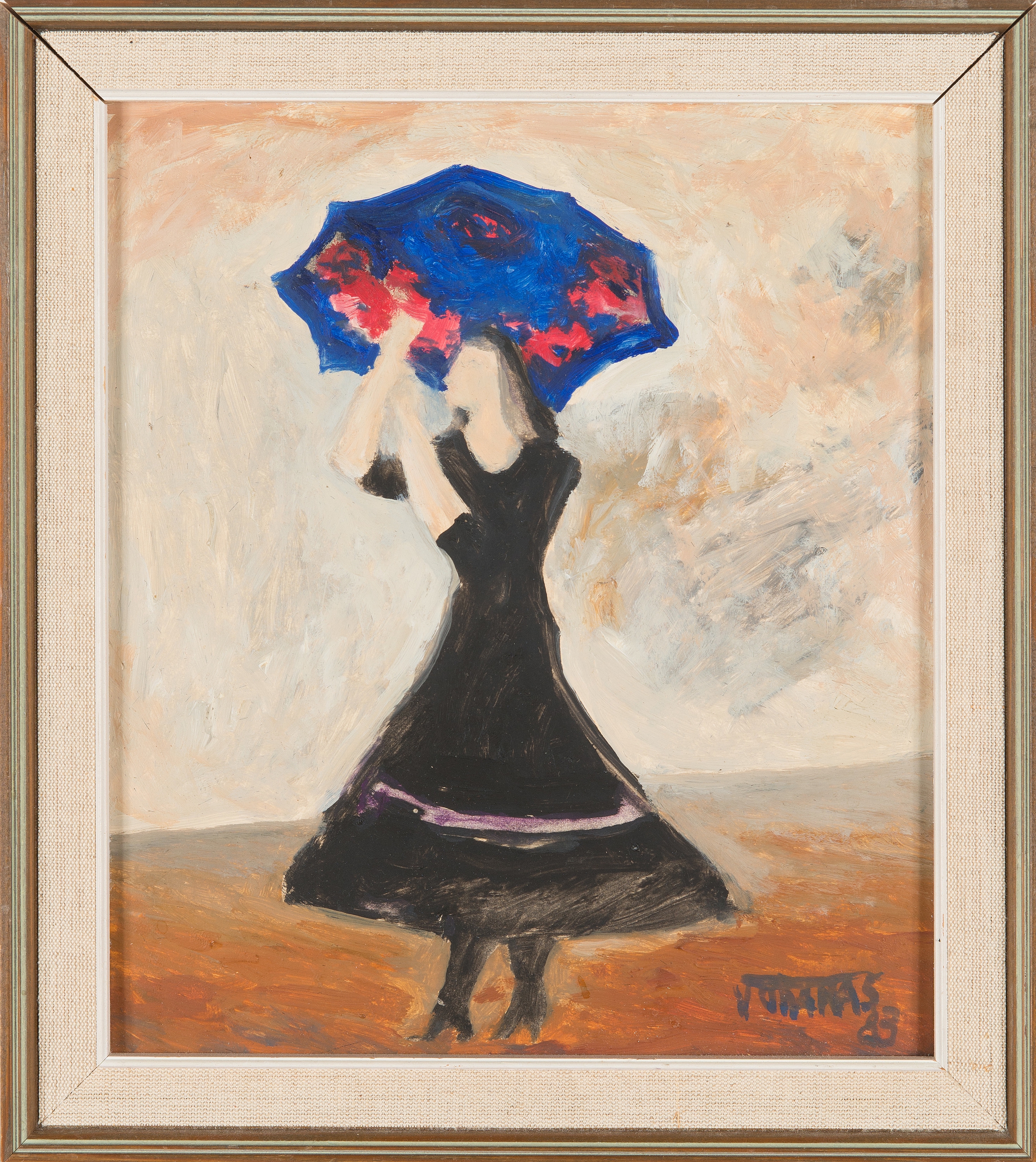 Valdur Ohakas | Woman with an umbrella (1983) | MutualArt