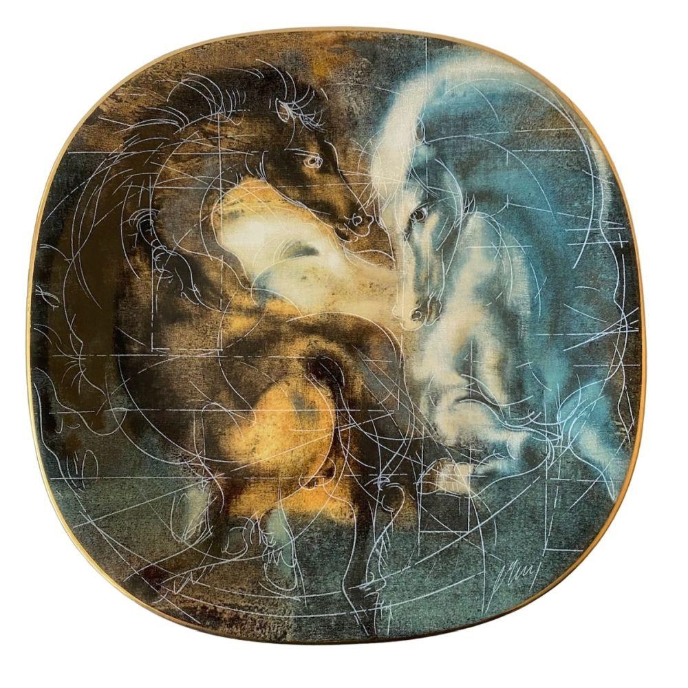 Hans Erni | Two Horses (1992) | MutualArt