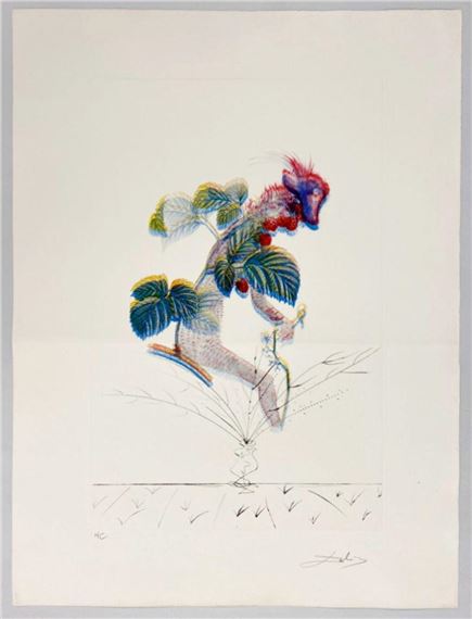 Salvador Dalí | Flordali - Framboisier (1969) | MutualArt
