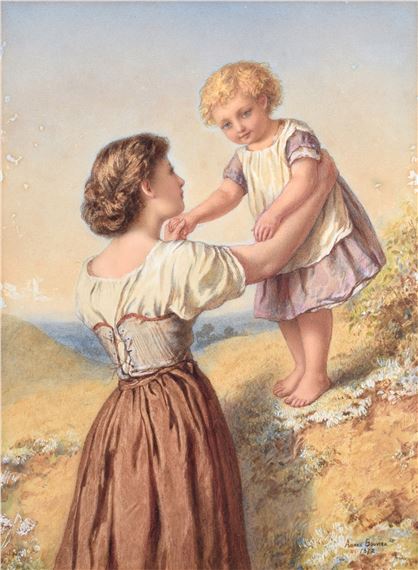 Agnes Rose Bouvier Nicholl | Mother and child (1872) | MutualArt
