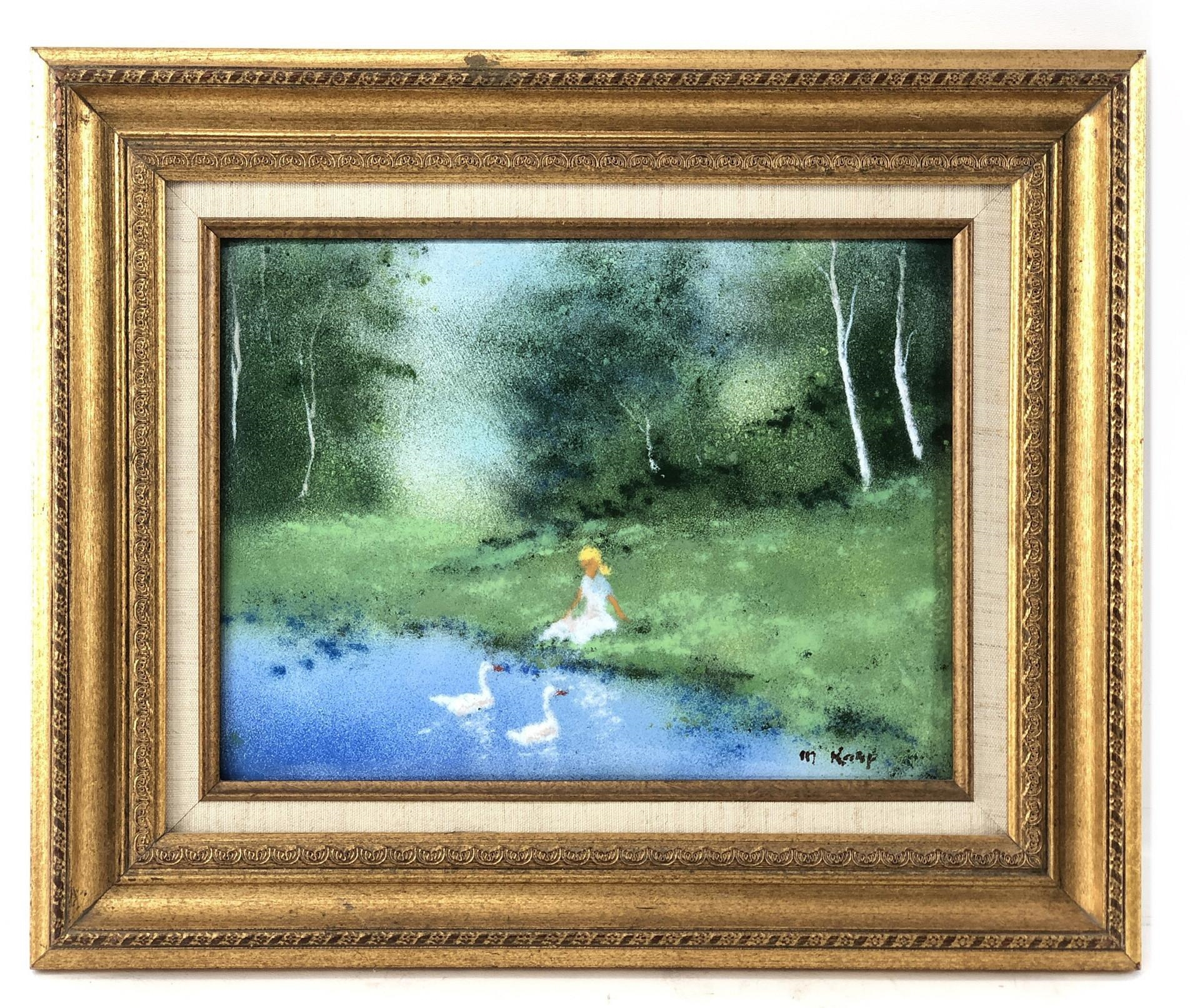 Max Karp | LADY WITH TWO DOVES | MutualArt