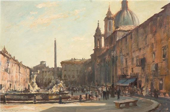 Edward Brian Seago | Piazza Navona | MutualArt