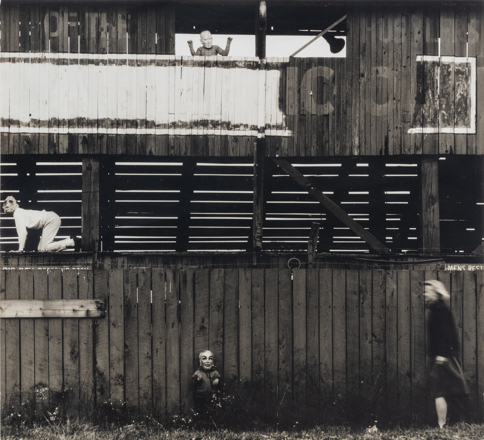 Ralph Eugene Meatyard | Untitled (Masked children in barn) | MutualArt