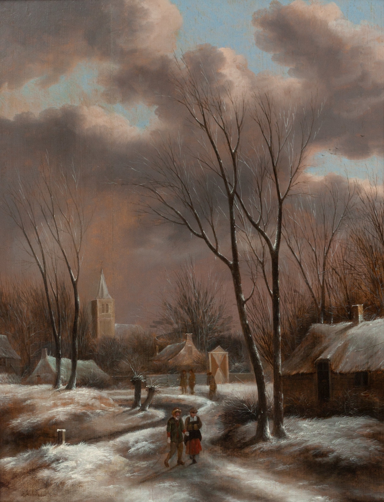 Klaes Molenaer | A Winter Stroll | MutualArt