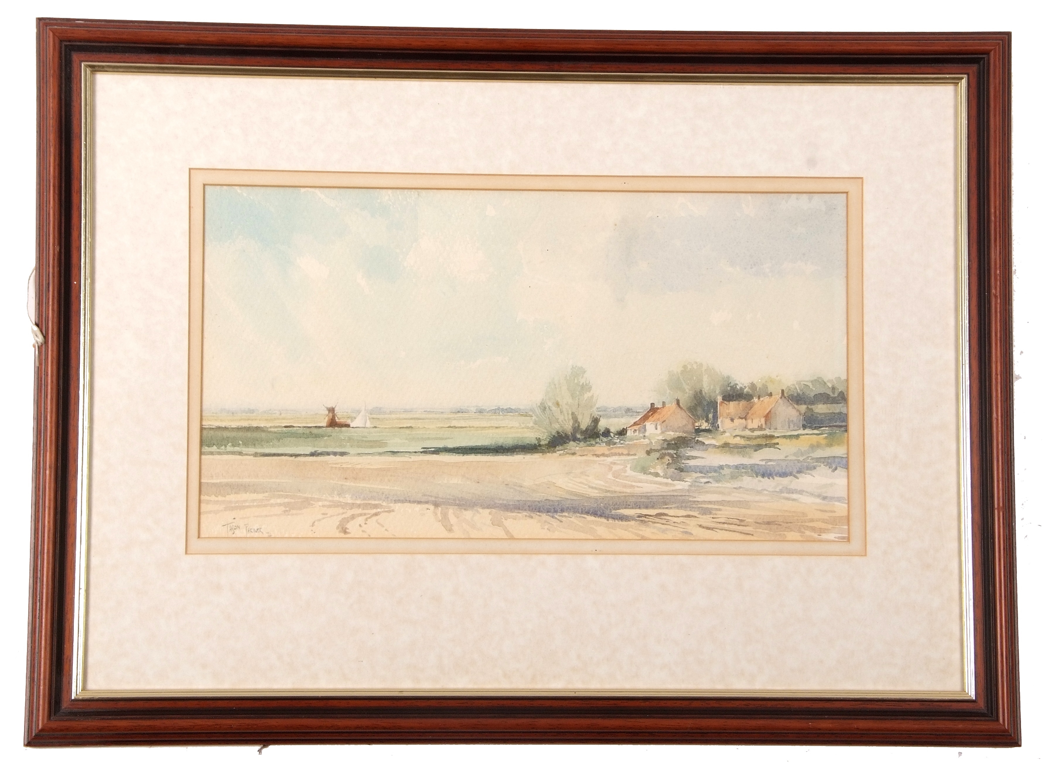 Jason Partner | a view across a Norfolk landscape with a wherry and ...
