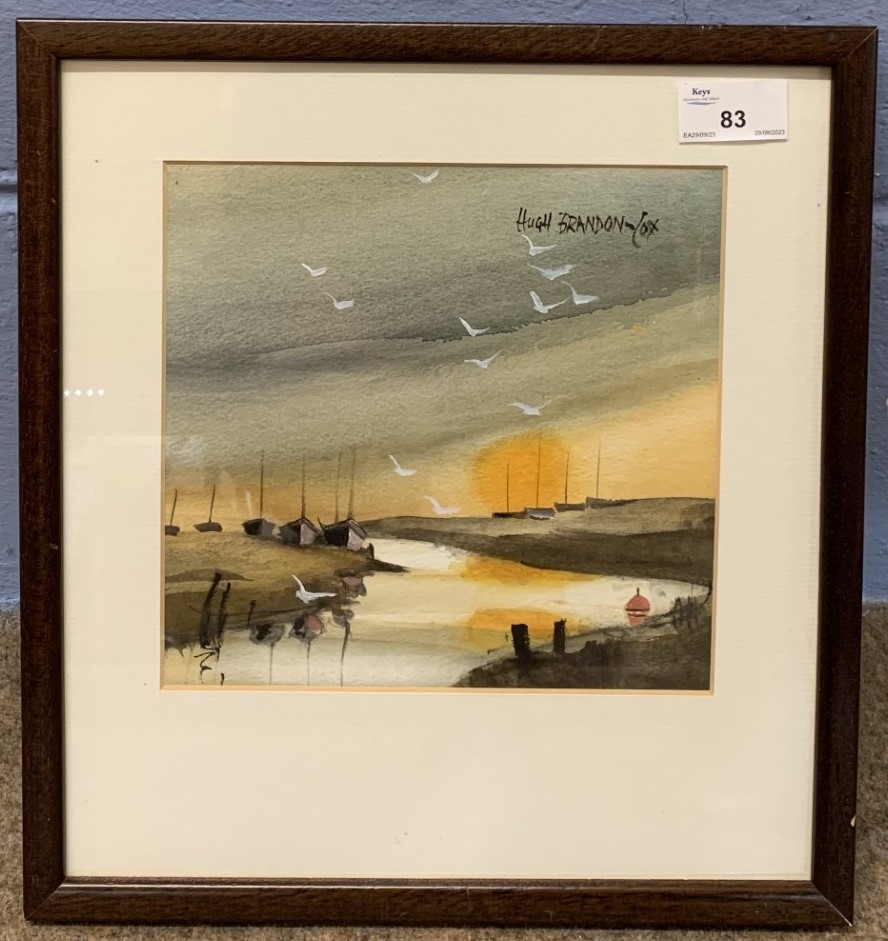 Hugh Brandon-Cox | Sunset over an estuary | MutualArt