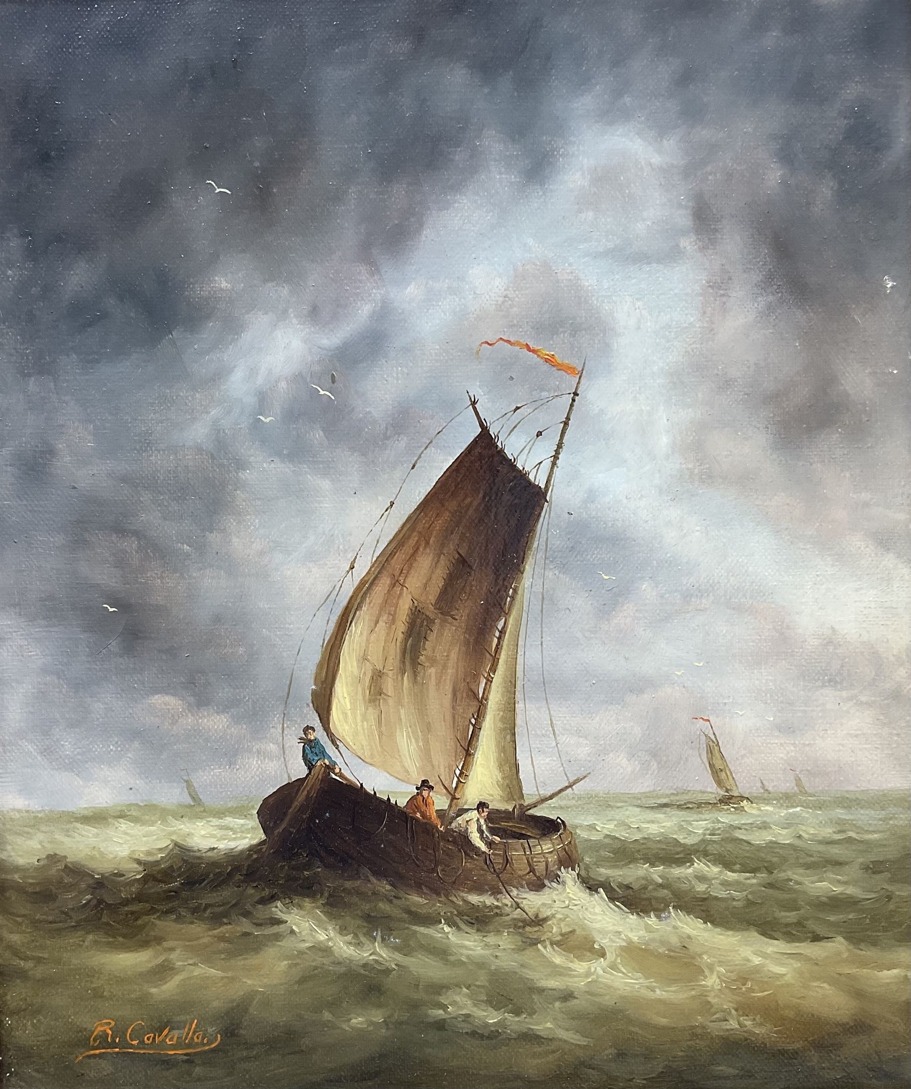 Ronald Cavalla | Fishing Boat on a Stormy Sea | MutualArt