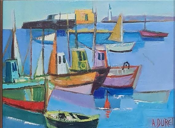 André Duret | Bateaux à Lesconil, Bretagne | MutualArt