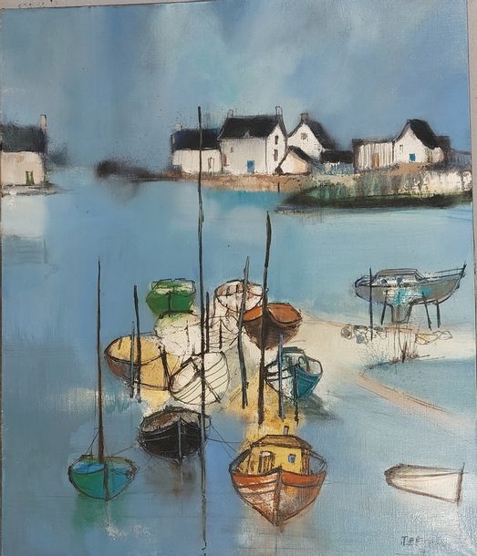 Jean-paul Ferron | Village by the water | MutualArt