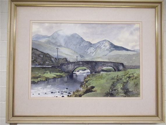 E. Charles Simpson | BRIDGE BELOW GRABH BHEINN SKYE | MutualArt