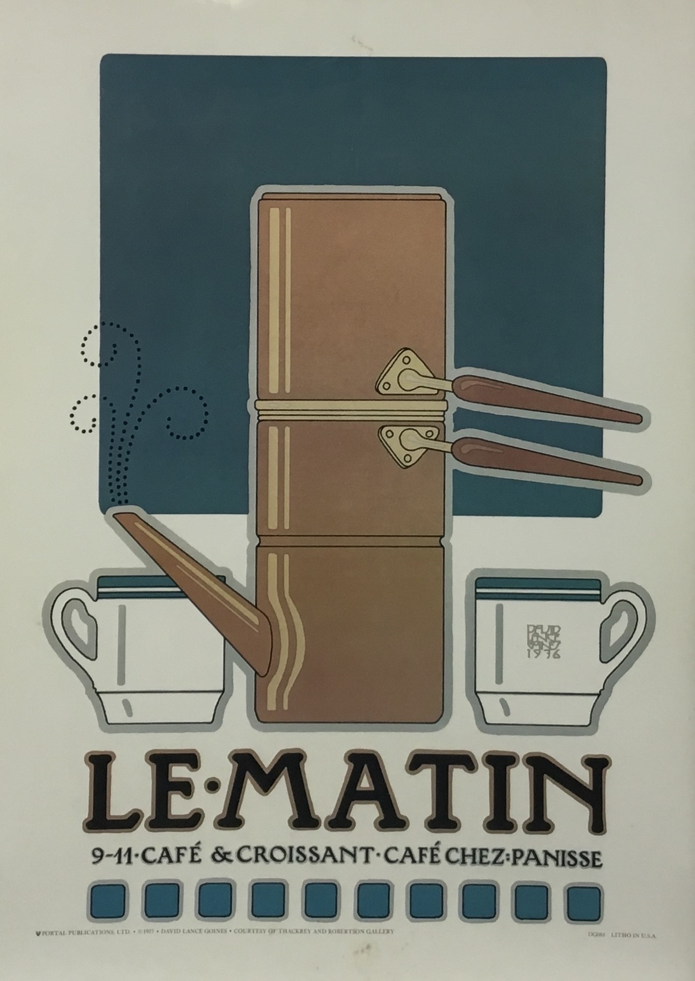 David Lance Goines | Le. Matin, 9-11 Cafe & Croissant. Cafe Chez ...