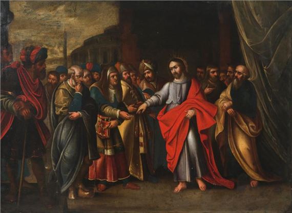 Flemish School 17th Century | Jesus rebukes the Pharisees. | MutualArt