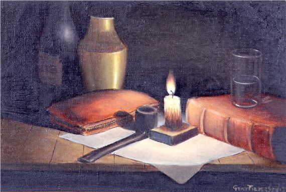 Gert Pietersen | STILL LIFE WITH A BURNING CANDLE | MutualArt