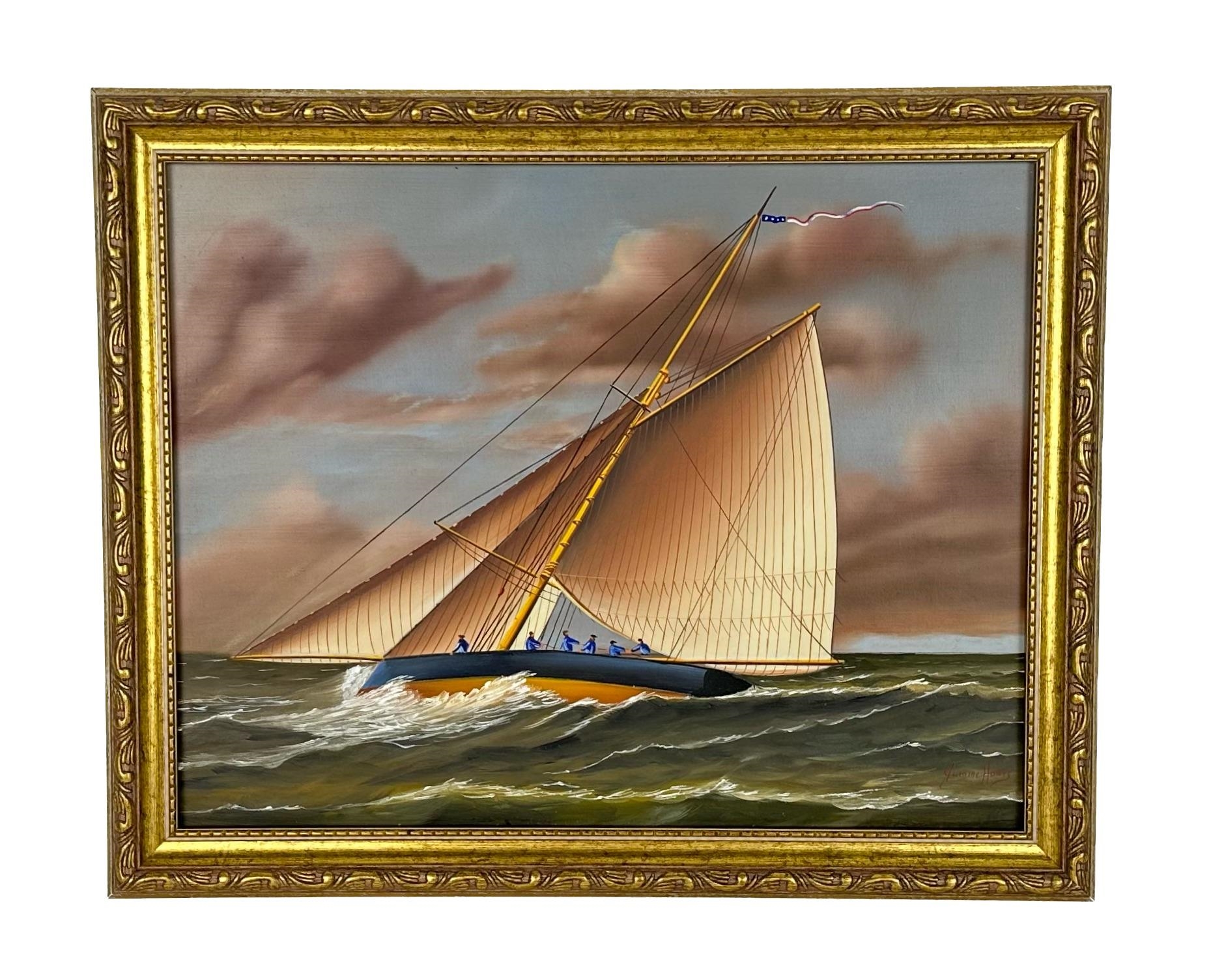 Jerome Howes | Sloop under full sail | MutualArt