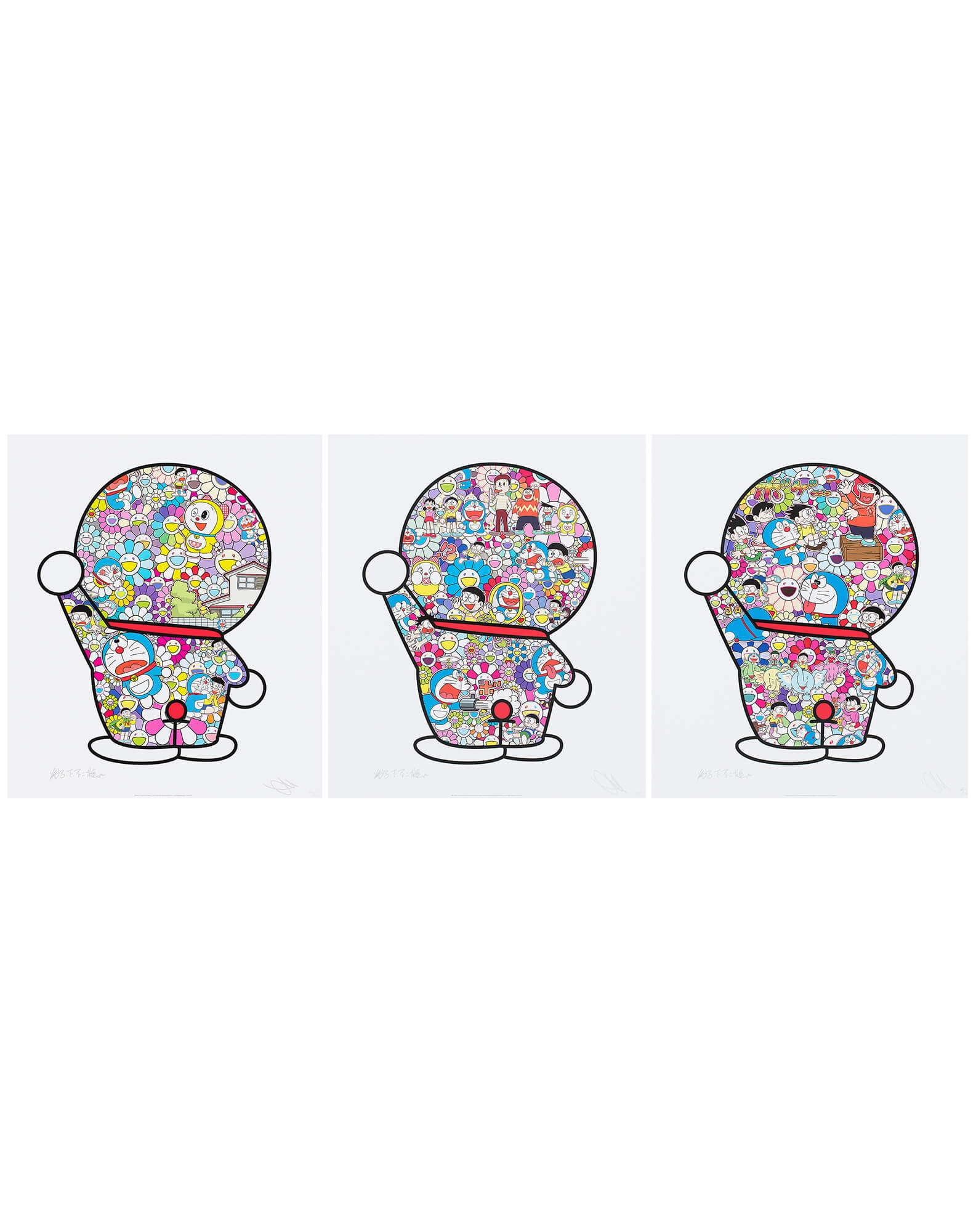 Takashi Murakami | [1] Doraemon in the Field of Flowers [2] Mr. Fujiko ...