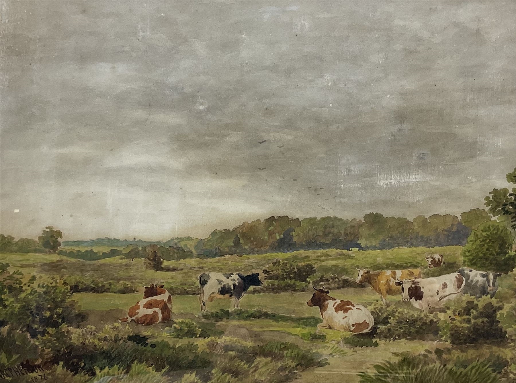 J. Macpherson | Cattle in Landscape (1876) | MutualArt