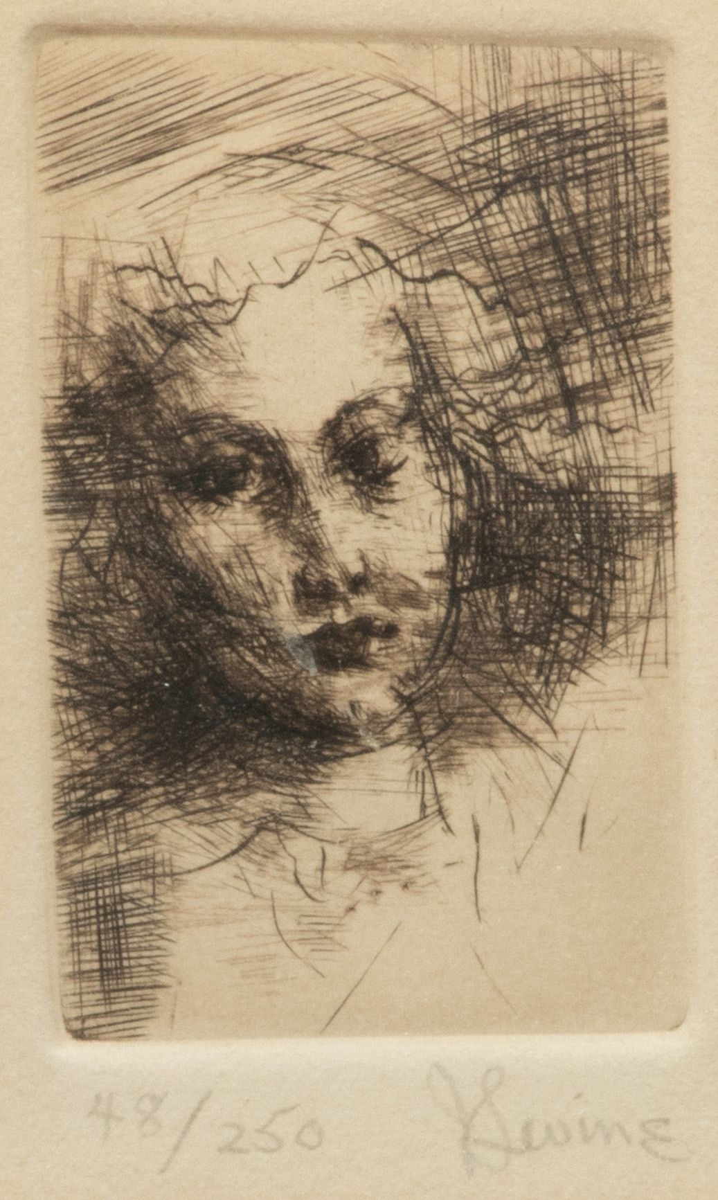 Jack Levine | Jack Levine (NY. Ma, 1915-2010) Etching on Paper Head of ...